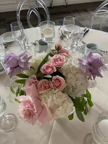 Pastel Praise Centerpiece Arrangement – Ottawa Wedding Flowers
