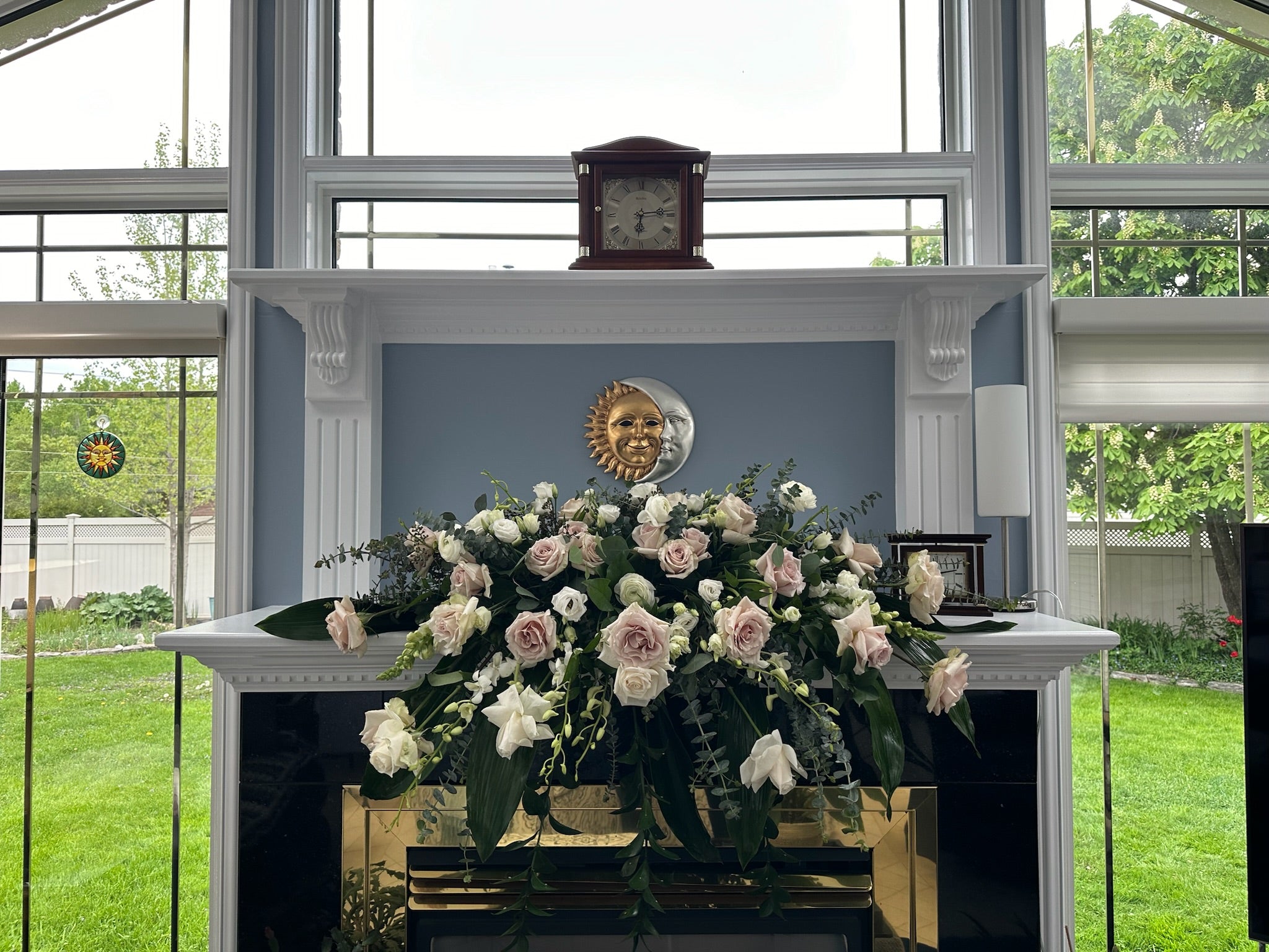 Pastel Poem Mantle Centerpiece Arrangement – Ottawa Wedding Flowers